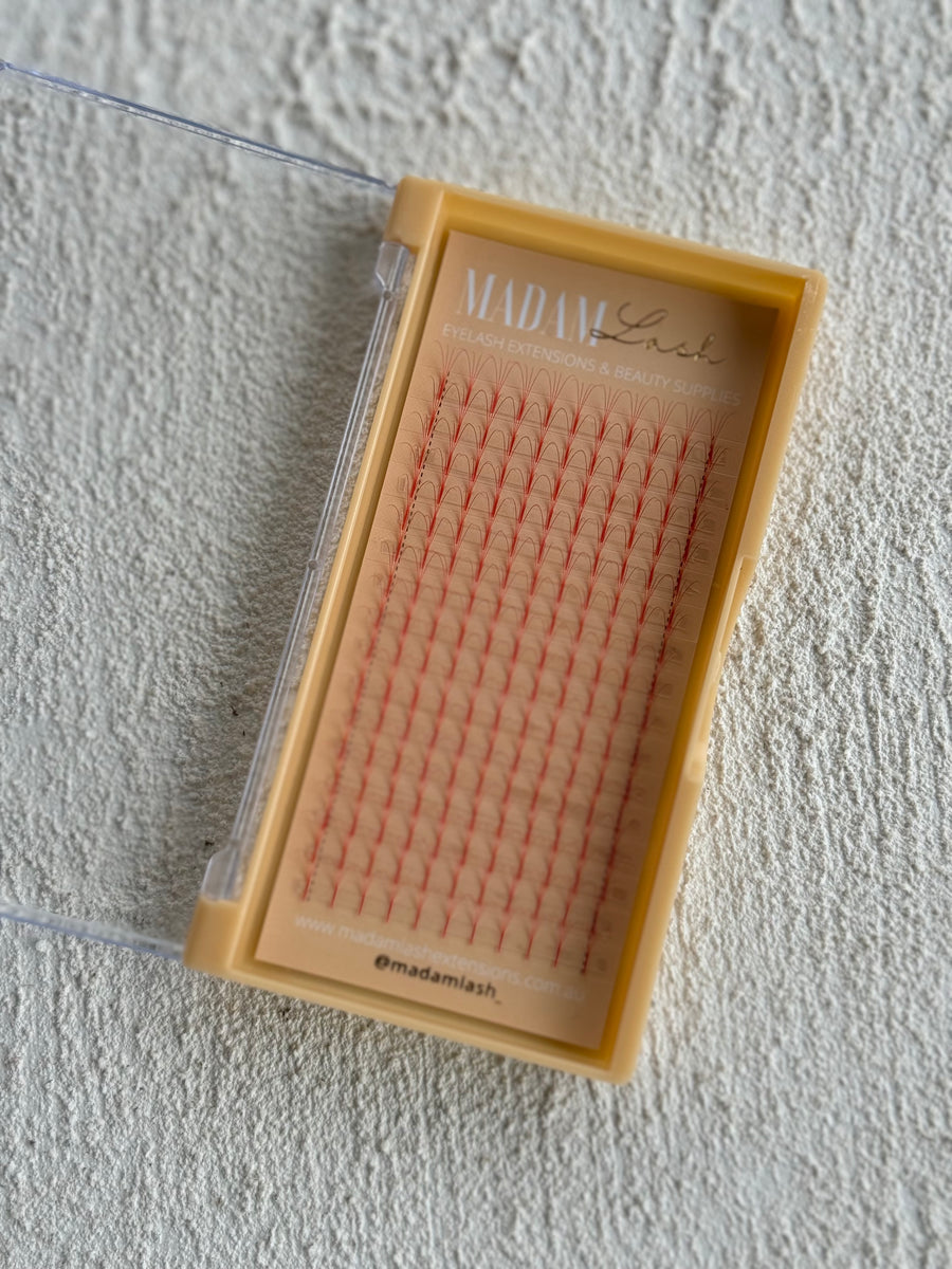 4D C 0.07 RED COLOUR - LONG STEM – MADAM LASH EXTENSIONS
